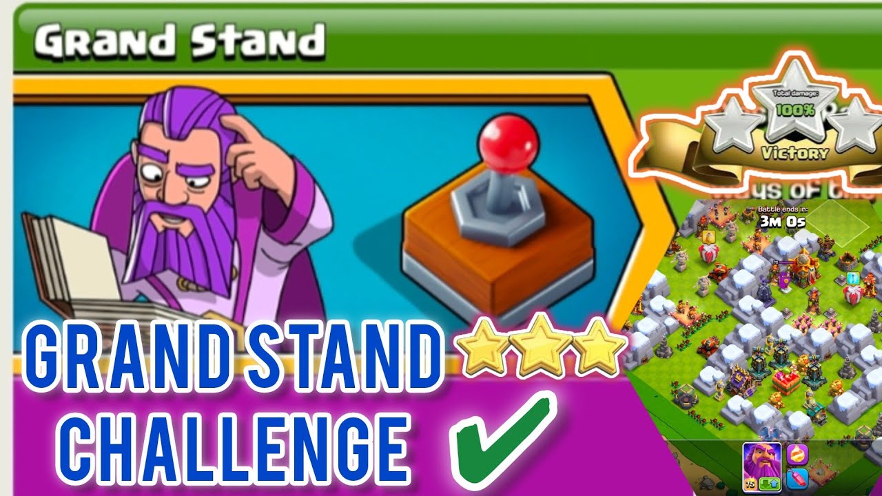 How to 3star coc new event attack grand stand challenge (clash of clans ...