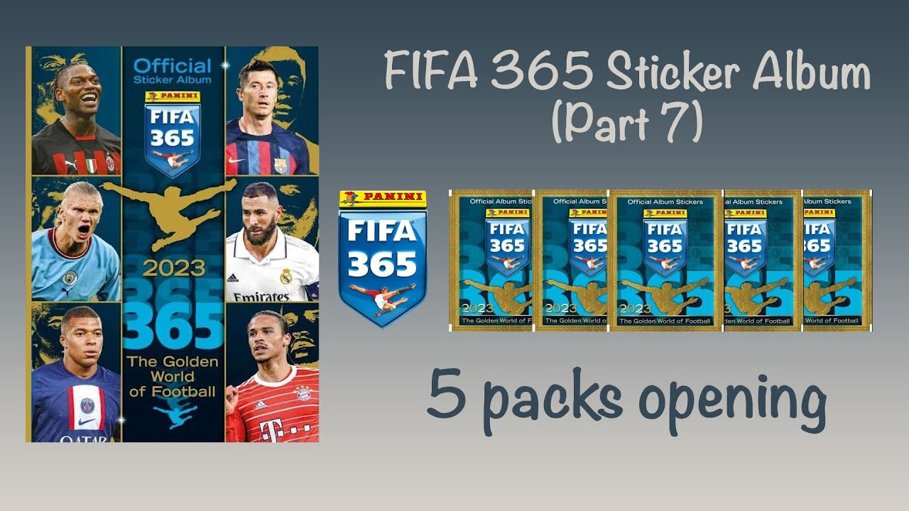 FIFA 365 The Golden World of Football 2023 Sticker Album - 5 packs ...
