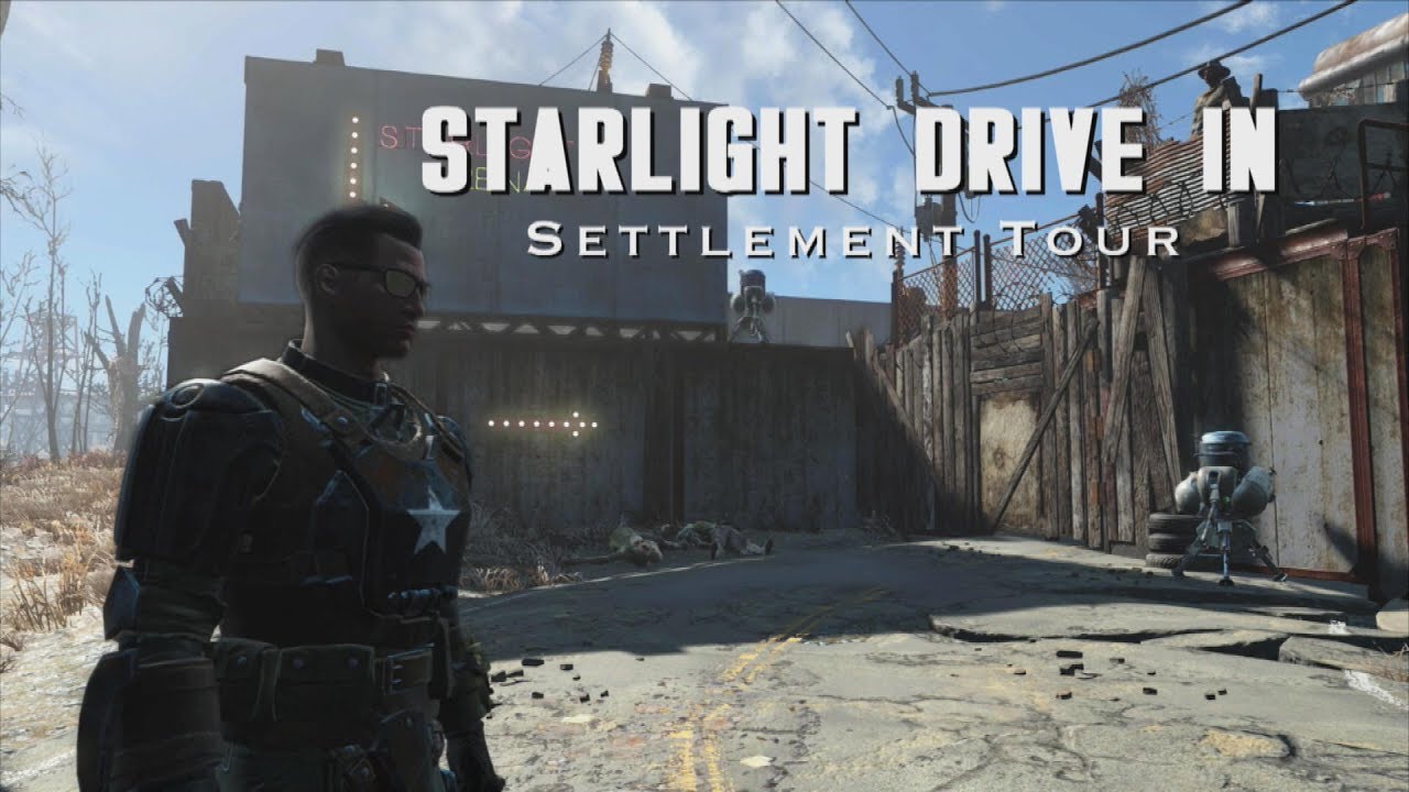 Fallout 4: Starlight Drive In Settlement Tour - YouTube