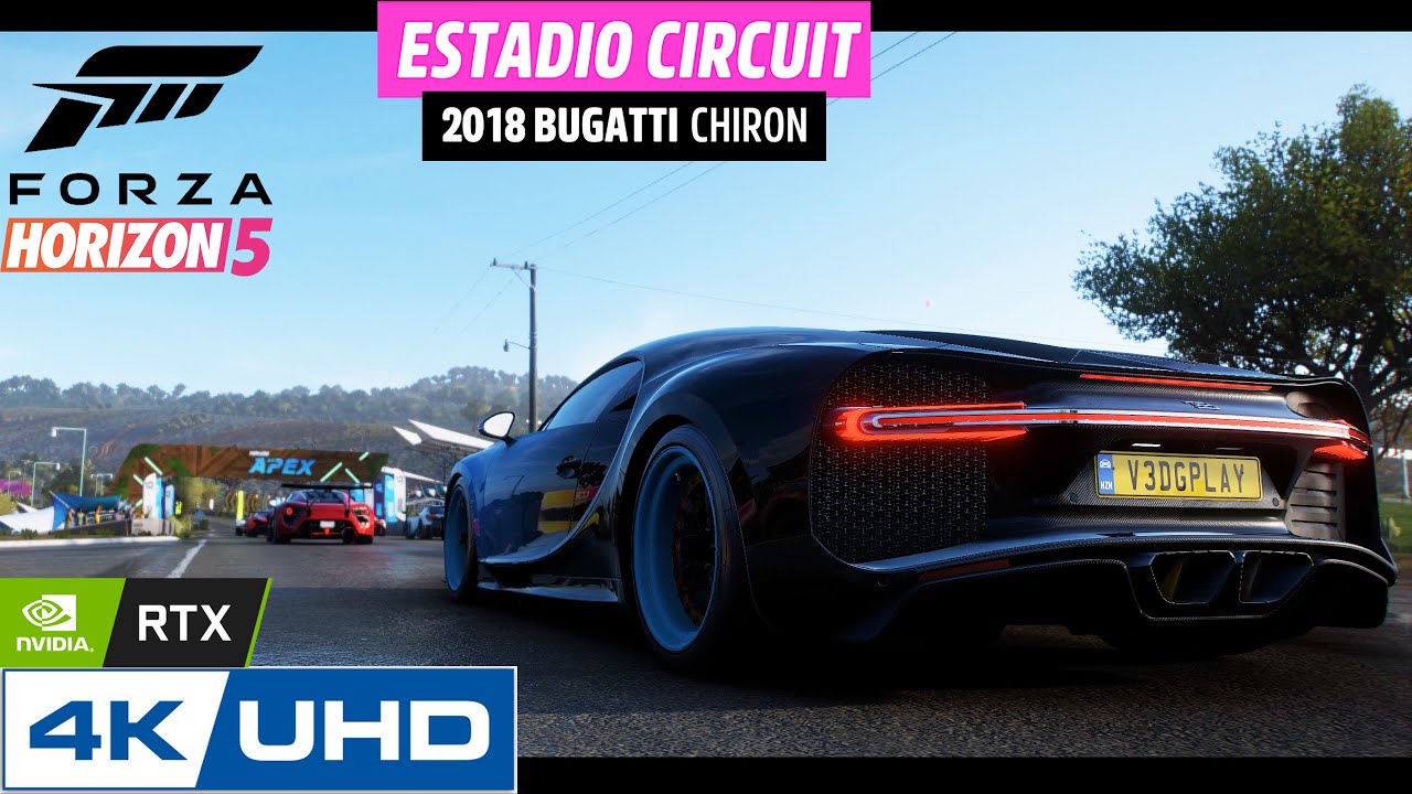 Forza Horizon 5 Bugatti Chiron Race | Estadio Circuit FH5 | FH5 Wet ...