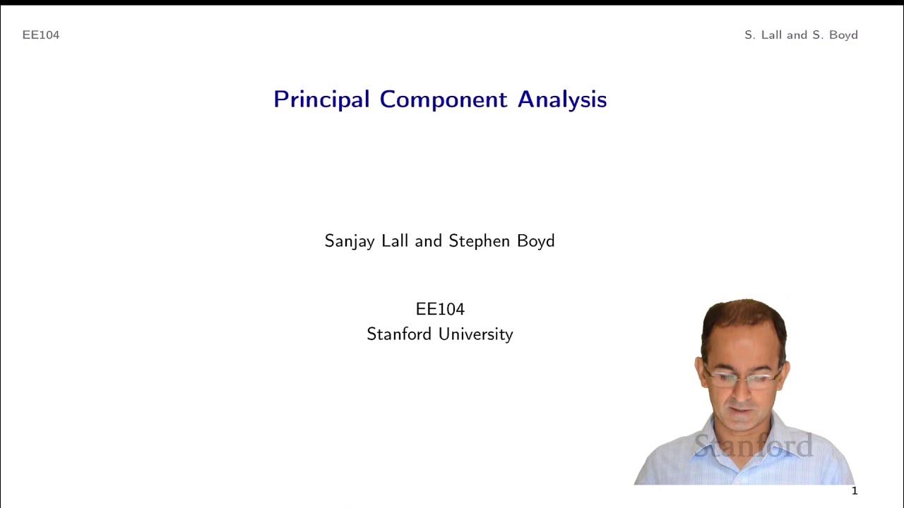 Stanford EE104: Introduction to Machine Learning | 2020 | Lecture 19 - principal components ...