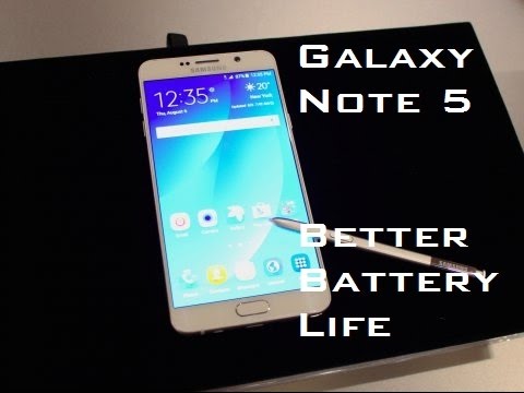 Galaxy Note 5 - How to get better battery life! - YouTube