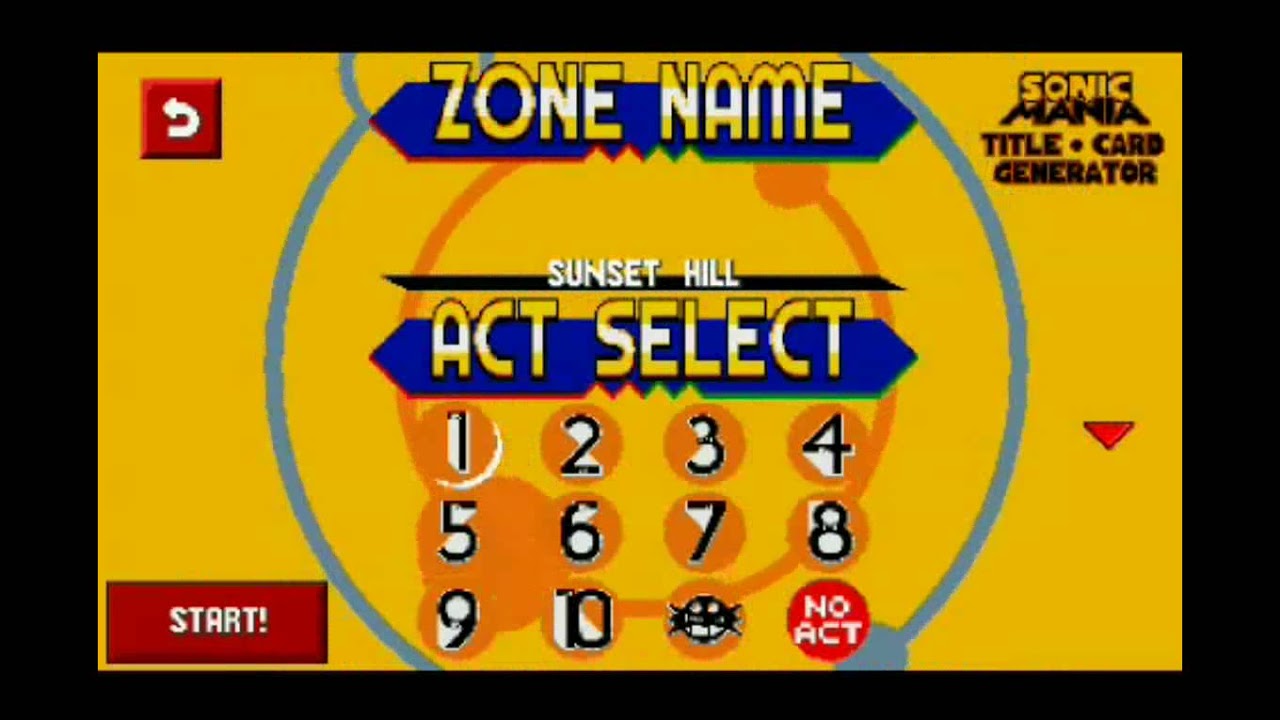 Sonic Mania Title Card Generator - YouTube