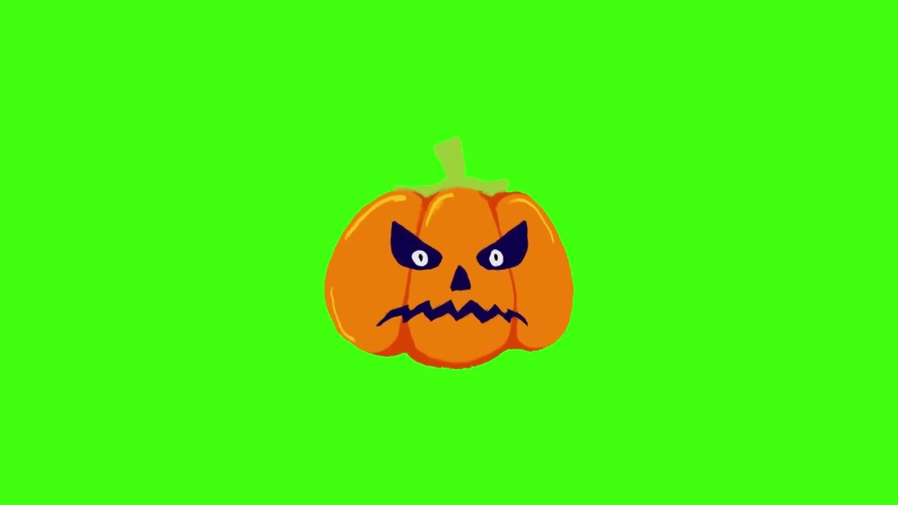 halloween pumpkin | green screen (abóbora do halloween, fundo verde ...