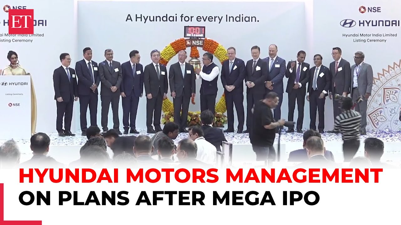 Watch | Hyundai management on plans after mega IPO, stock falls 5% ...