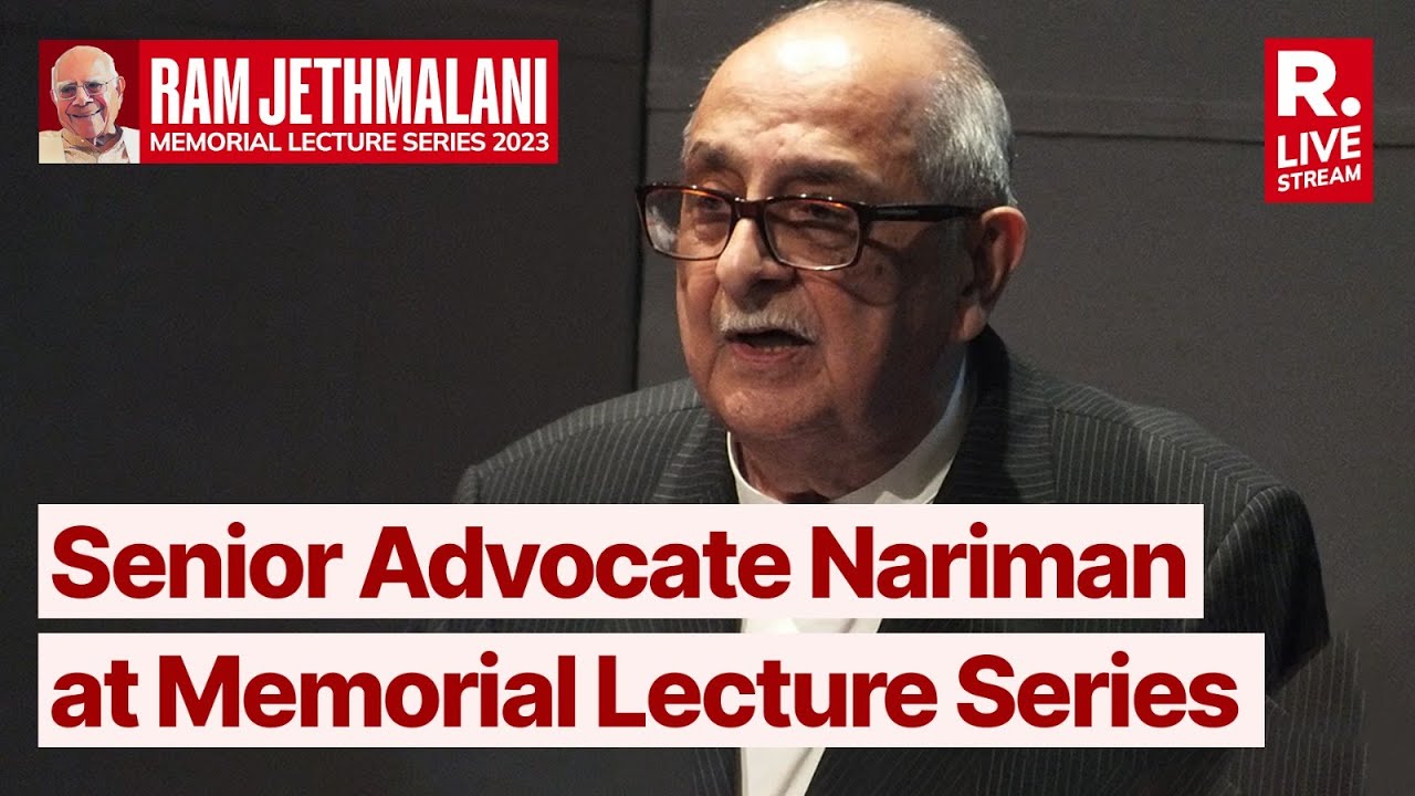 Fali Sam Nariman LIVE at Ram Jethmalani Lecture Series - YouTube