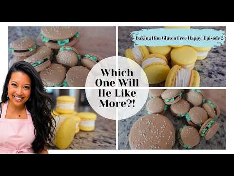 Making My BF 2 Types of Macarons | How to Make Burger and Lemon Macarons | Baking Him GF Happy Ep. 2