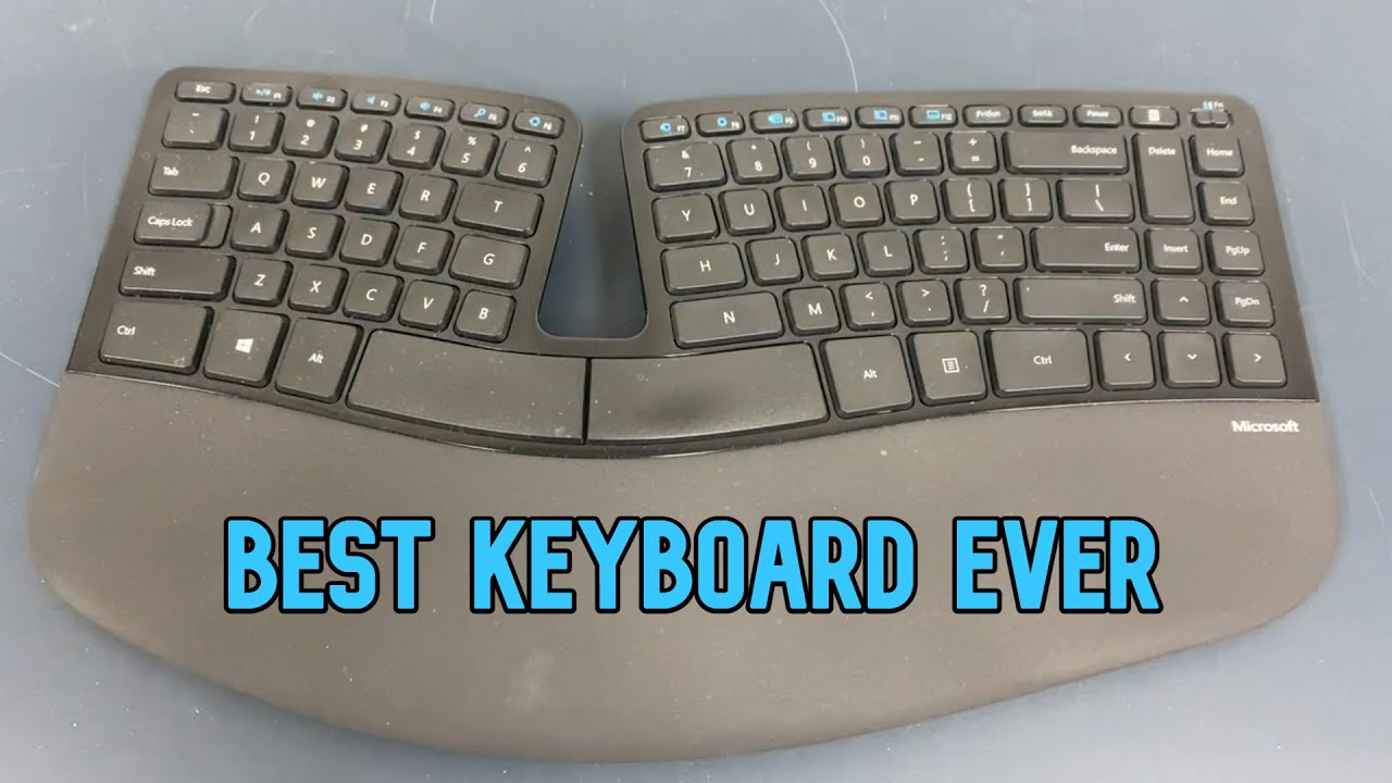 Review Of Microsoft Sculpt Ergonomic Wireless Keyboard - YouTube