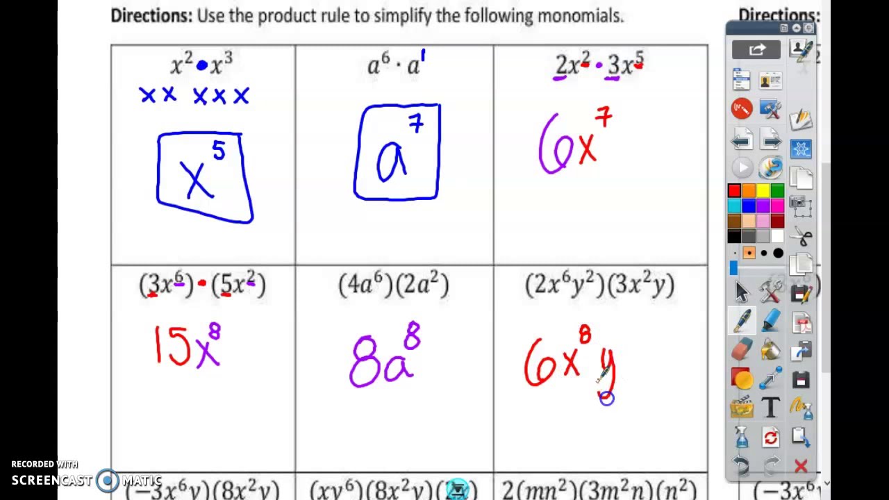 A.11B Laws of Exponents - Multiplication Rule - YouTube