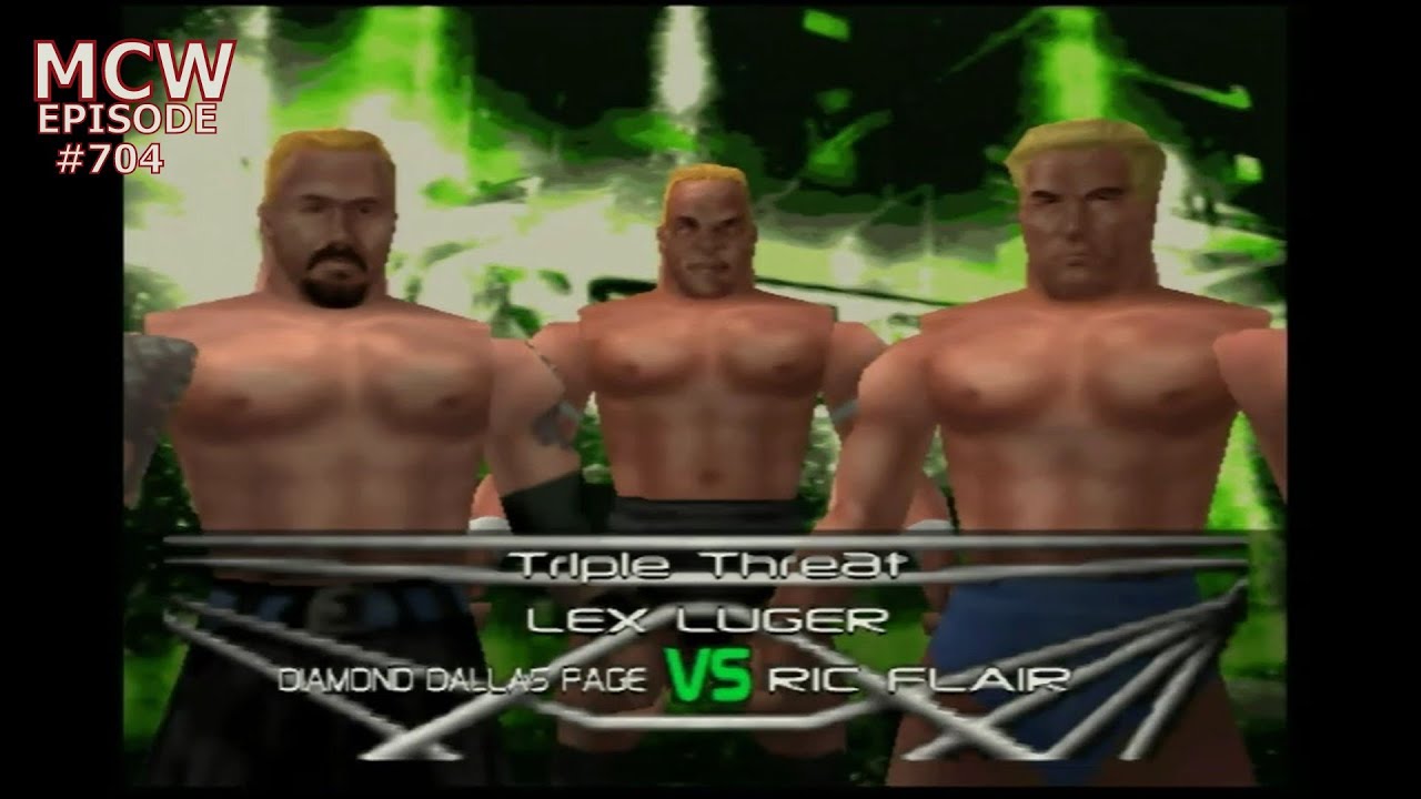 DDP vs. Lex Luger vs. Ric Flair - WCW World Heavyweight Championship ...