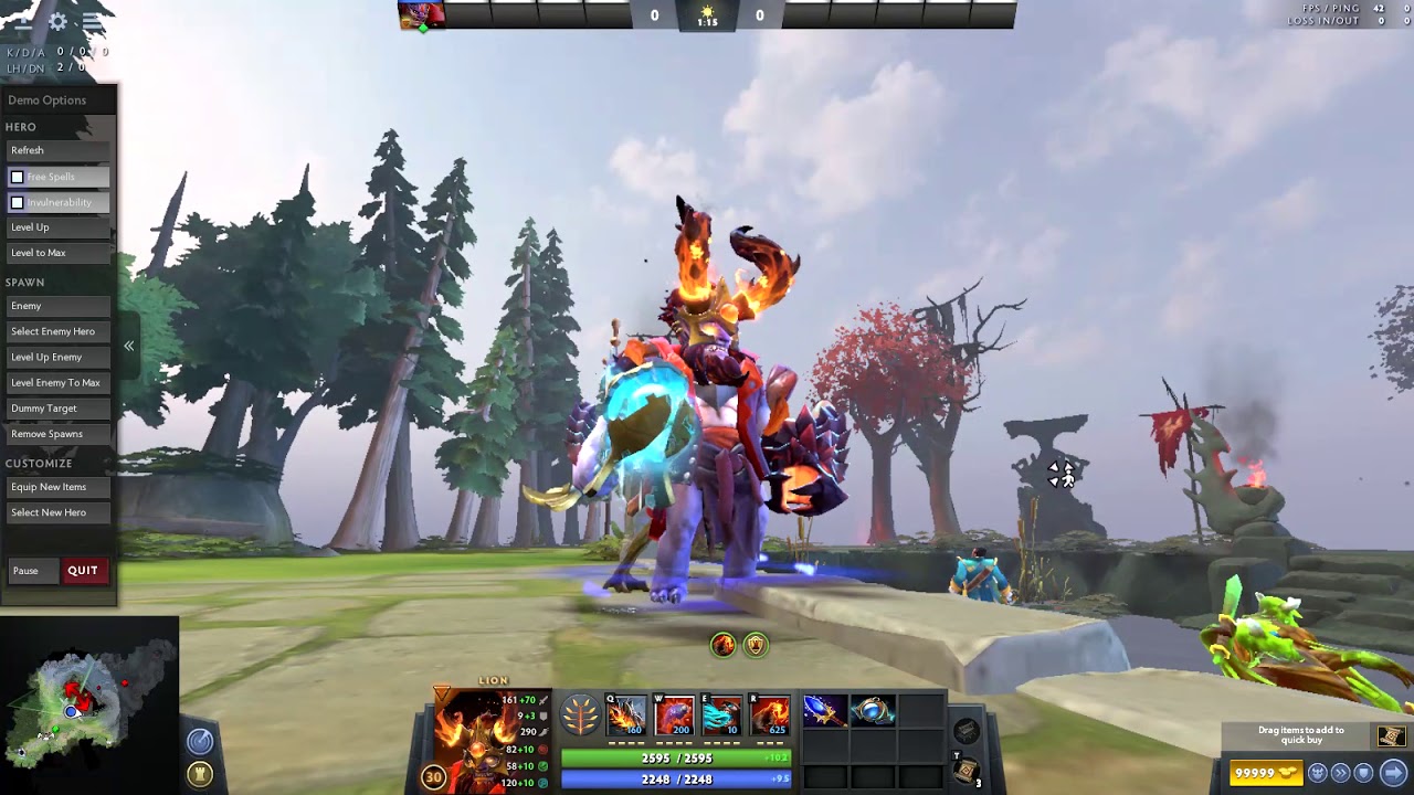 Dota 2 Lion Fin King's Charm + Horns of the Betrayer Immortal Effect ...