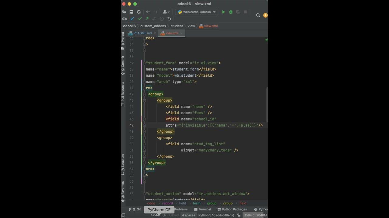 Odoo 16 Conditional-Based Invisible Fields using attrs invisible | Shorts - YouTube