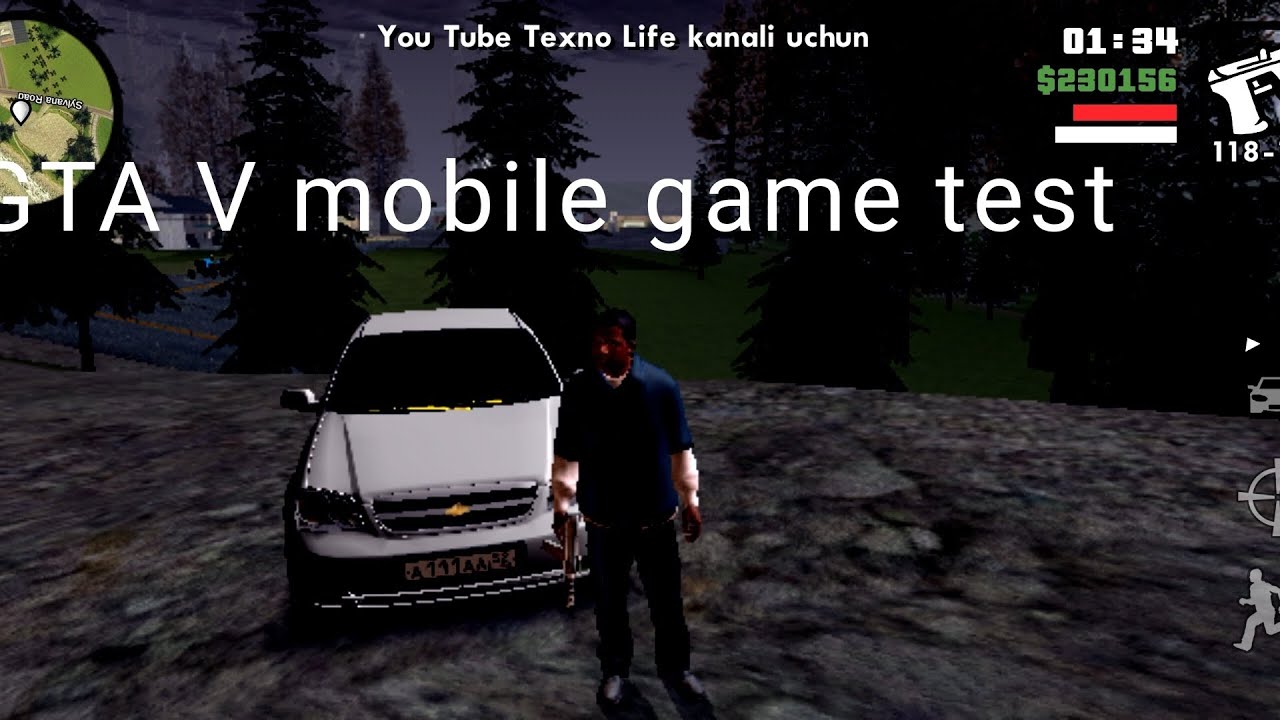 GTA 5 Uzbek mashinalari/GTA V mobile/GTA 5 game test/ - YouTube