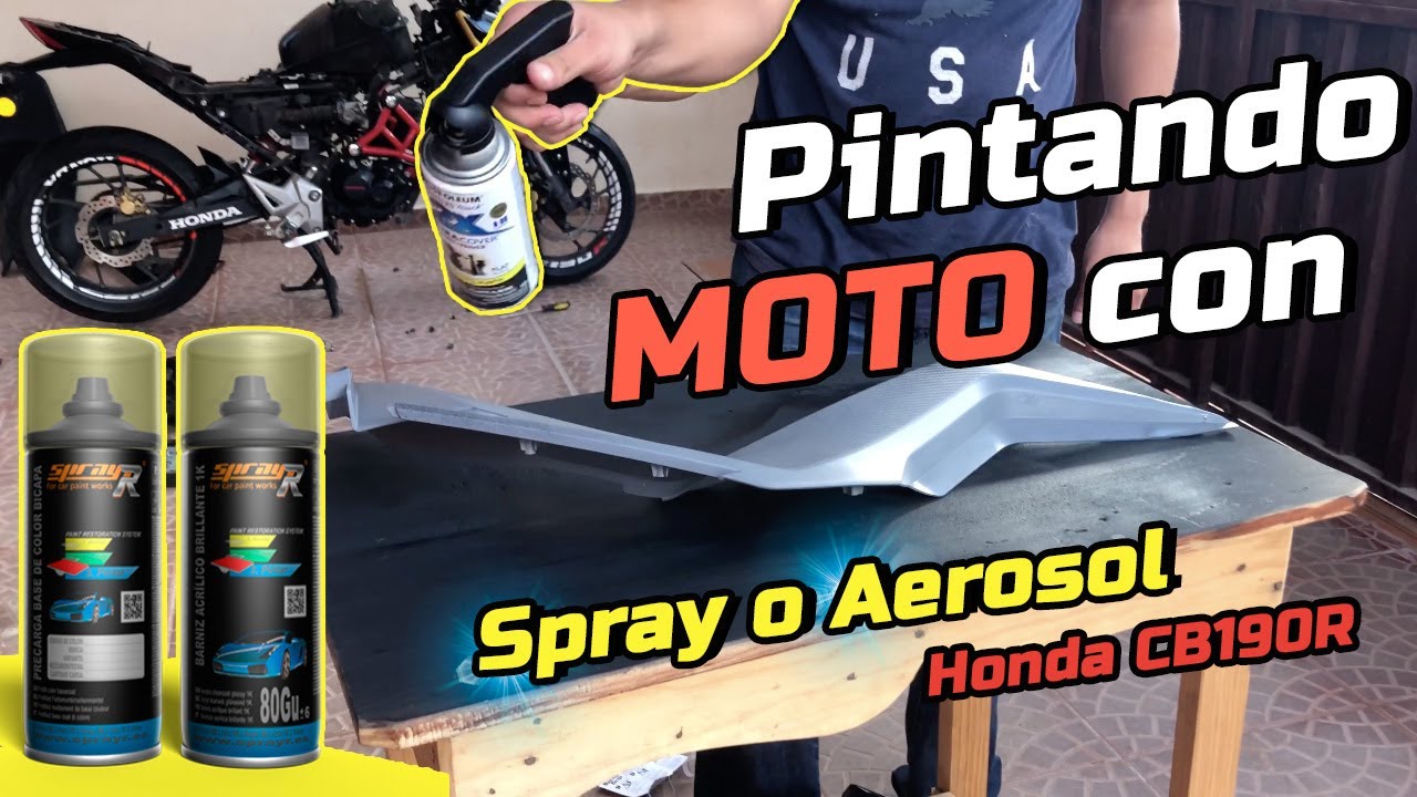 😱💣Como pintar MOTO con SPRAY o AEROSOL😱⎪😎😍PERSONALIZADA a negro mate ...