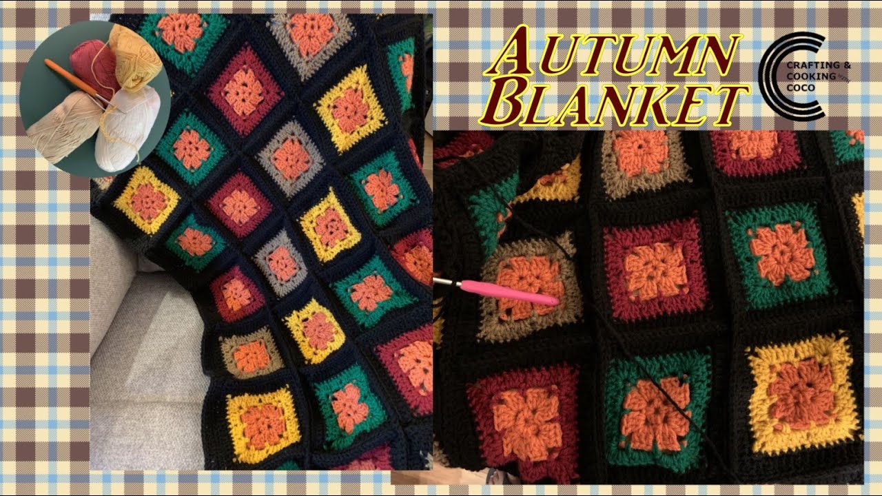 EASY ELEGANT Autumn Granny Square Afghan Crochet - YouTube