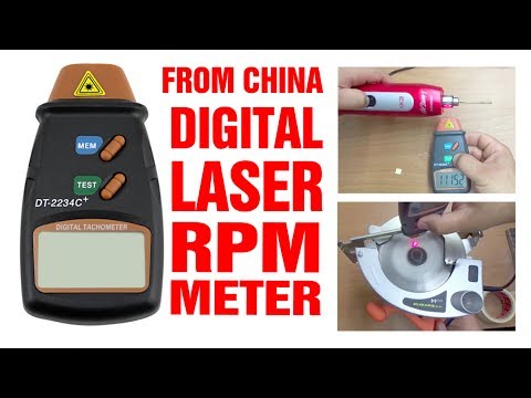 RPM TEST - Digital Laser Tachometer - Devir ölçer - YouTube