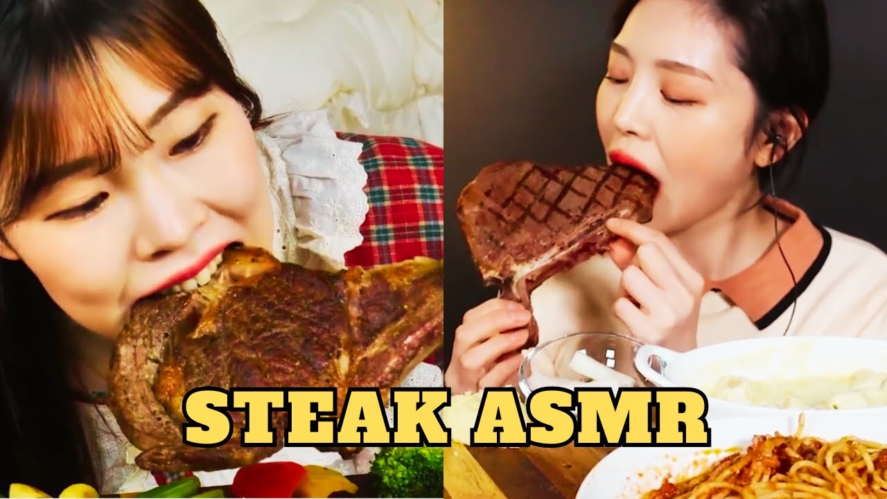 MUKBANG STEAK ASMR COMPILATION | MUKBANG Compilation l Lets eat with ...