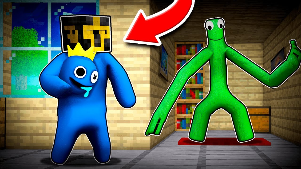 TROLLEO A GREEN RAINBOW FRIENDS CON DISFRAZ DE BLUE RAINBOW FRIENDS EN ...