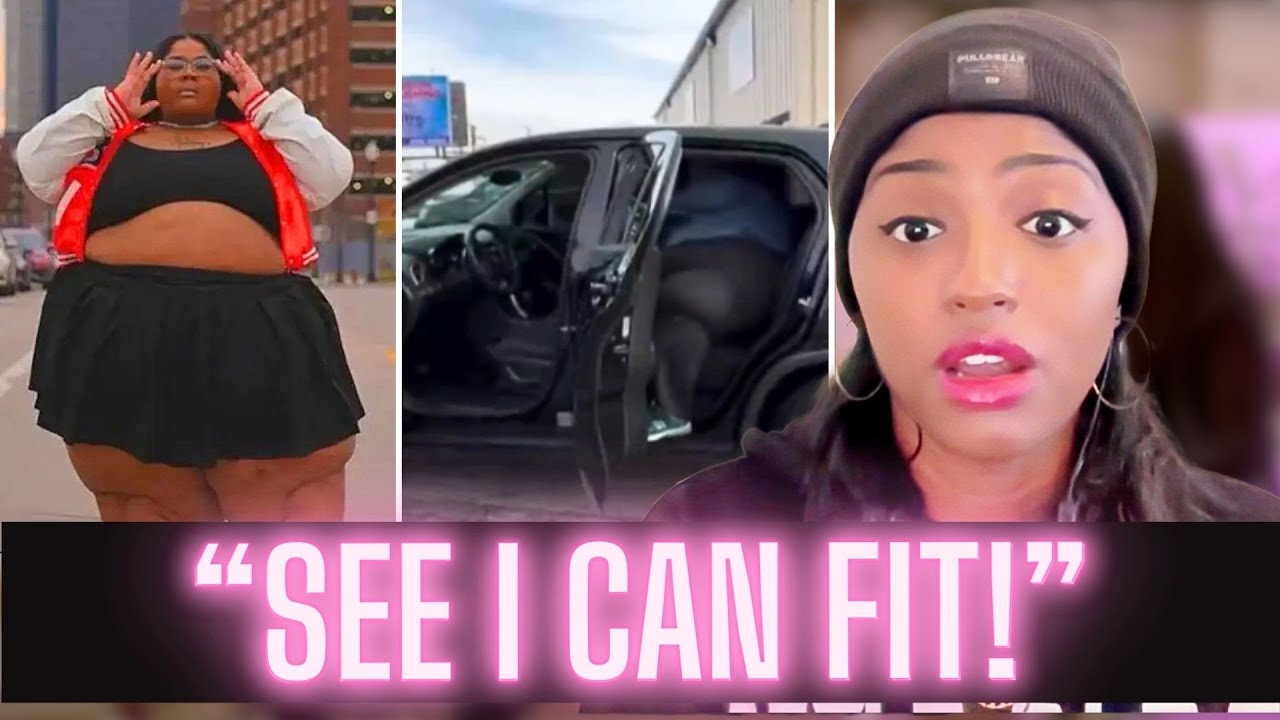 Obese Artist Dank Demoss Attempts To PROVE She CAN Fit In A Small Car ...