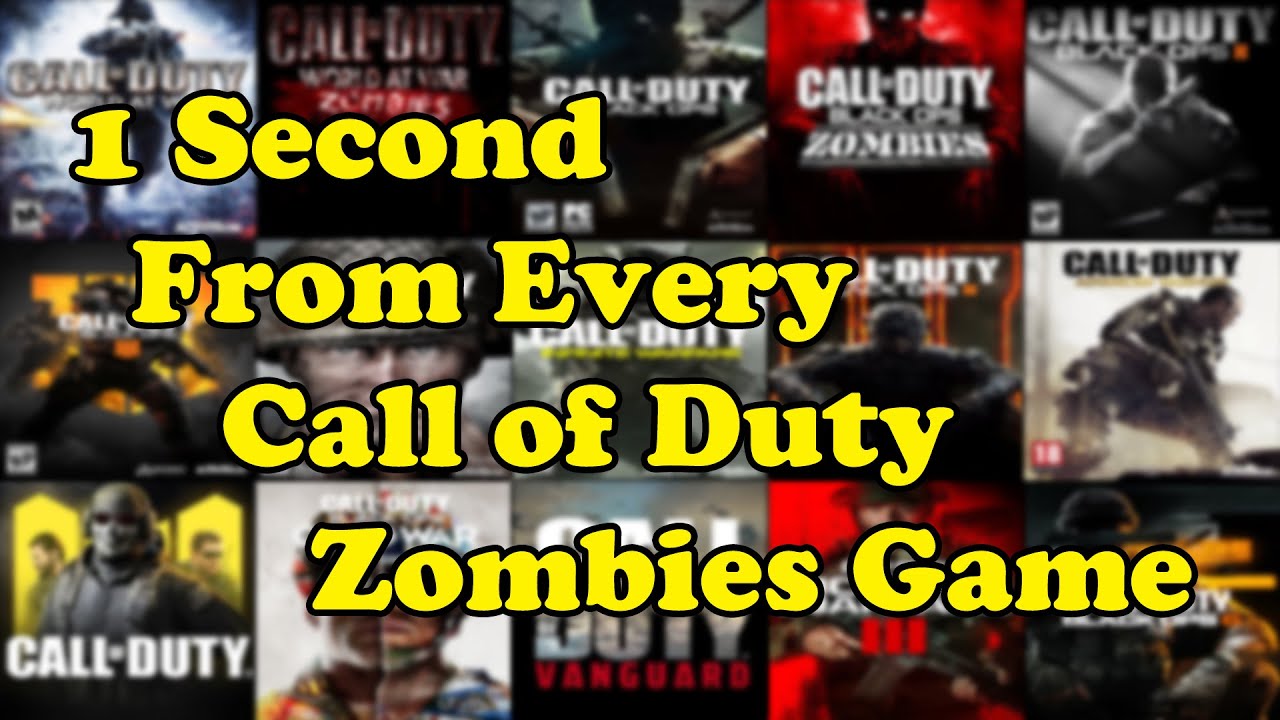 1 Second From Every Call of Duty Zombies Game - YouTube