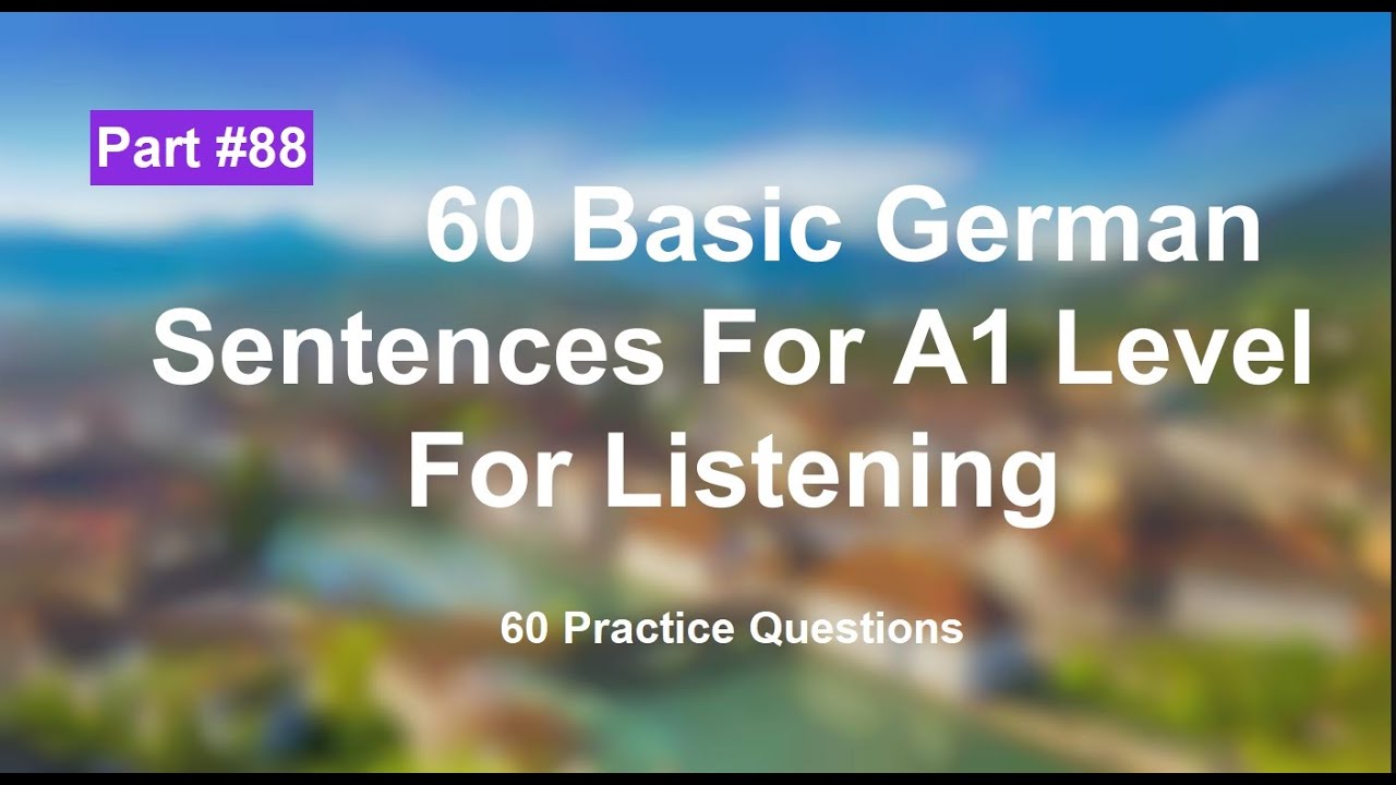 How to listen German Easy Way part 88 | German A1 course online free ...