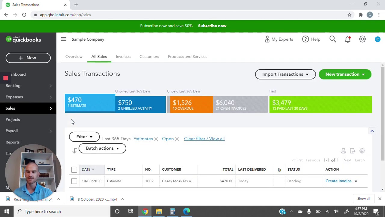 How To Create And Convert An Estimate In Quickbooks Online YouTube how-to-create-and-convert-an-estimate-in-quickbooks-online-youtube