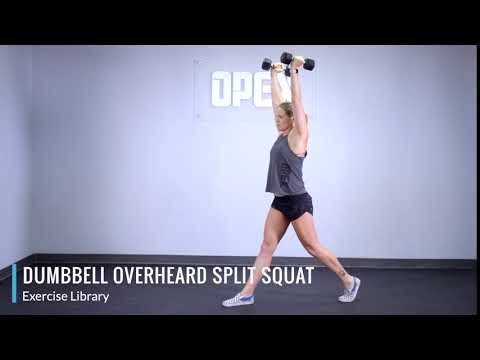 Dumbbell Overhead Split Squat - YouTube