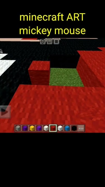 membuat gambar kartun mickey mouse #minecraft #pixelart #mickeymouse # ...