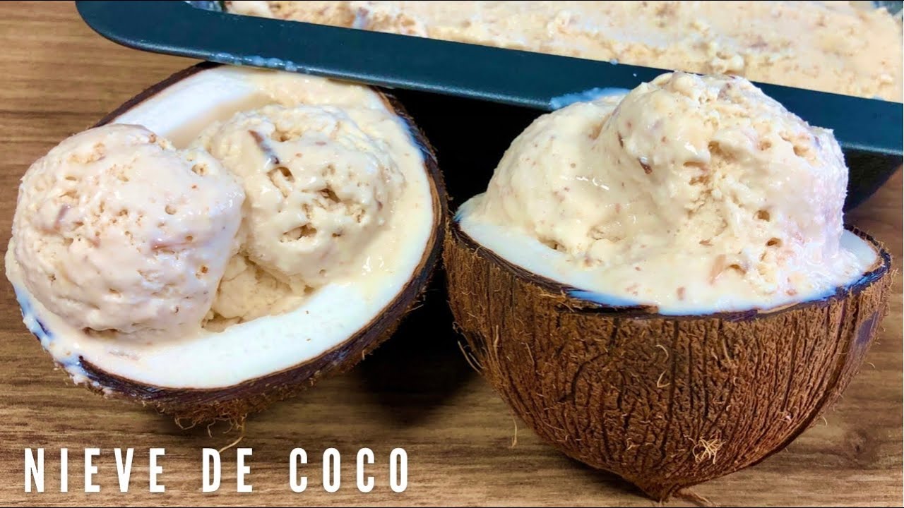 HELADO DE COCO FÁCIL CON POCOS INGREDIENTES | POSTRES CON IXCHEL - YouTube