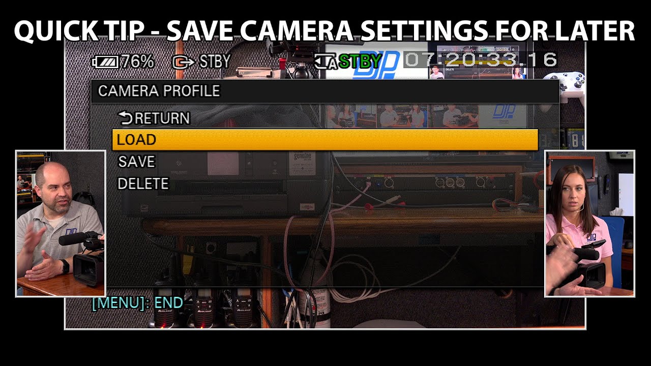 Quick Tips: Save and Recall Camera Settings - YouTube