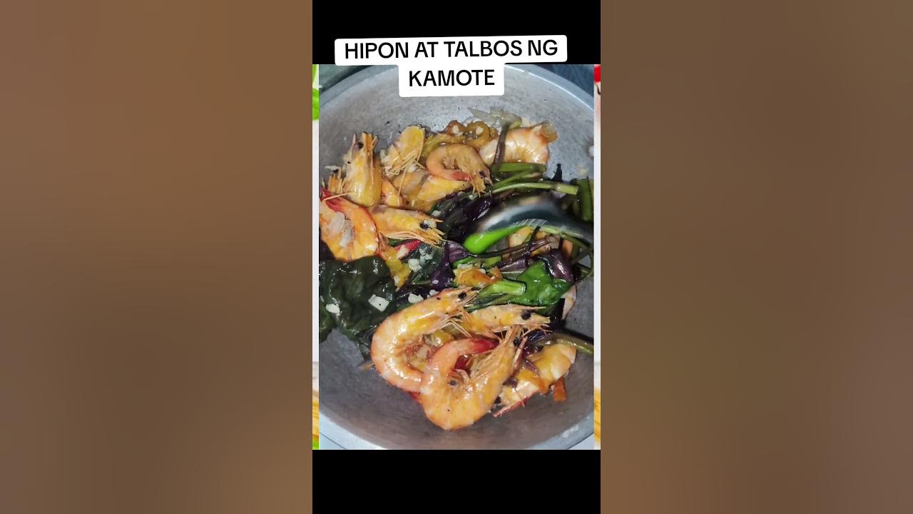 Shrimp with Talbos ng Kamote - YouTube
