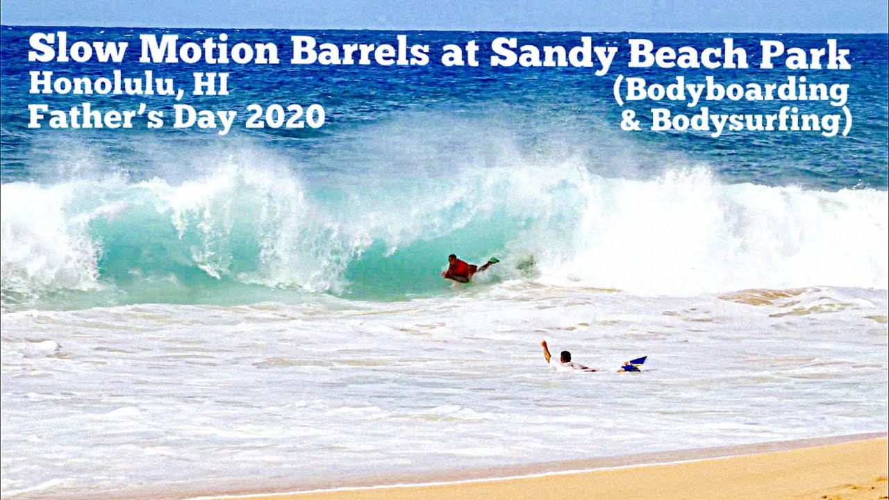 Best Big Barrels in Slow Motion (Bodyboarding) | Sandy Beach Park ...
