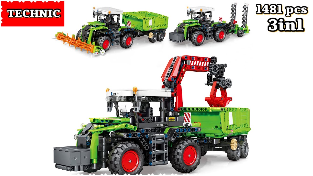 3 in 1 Tractor Harvester Building Kits, Compatible with Lego Truck Farm ...