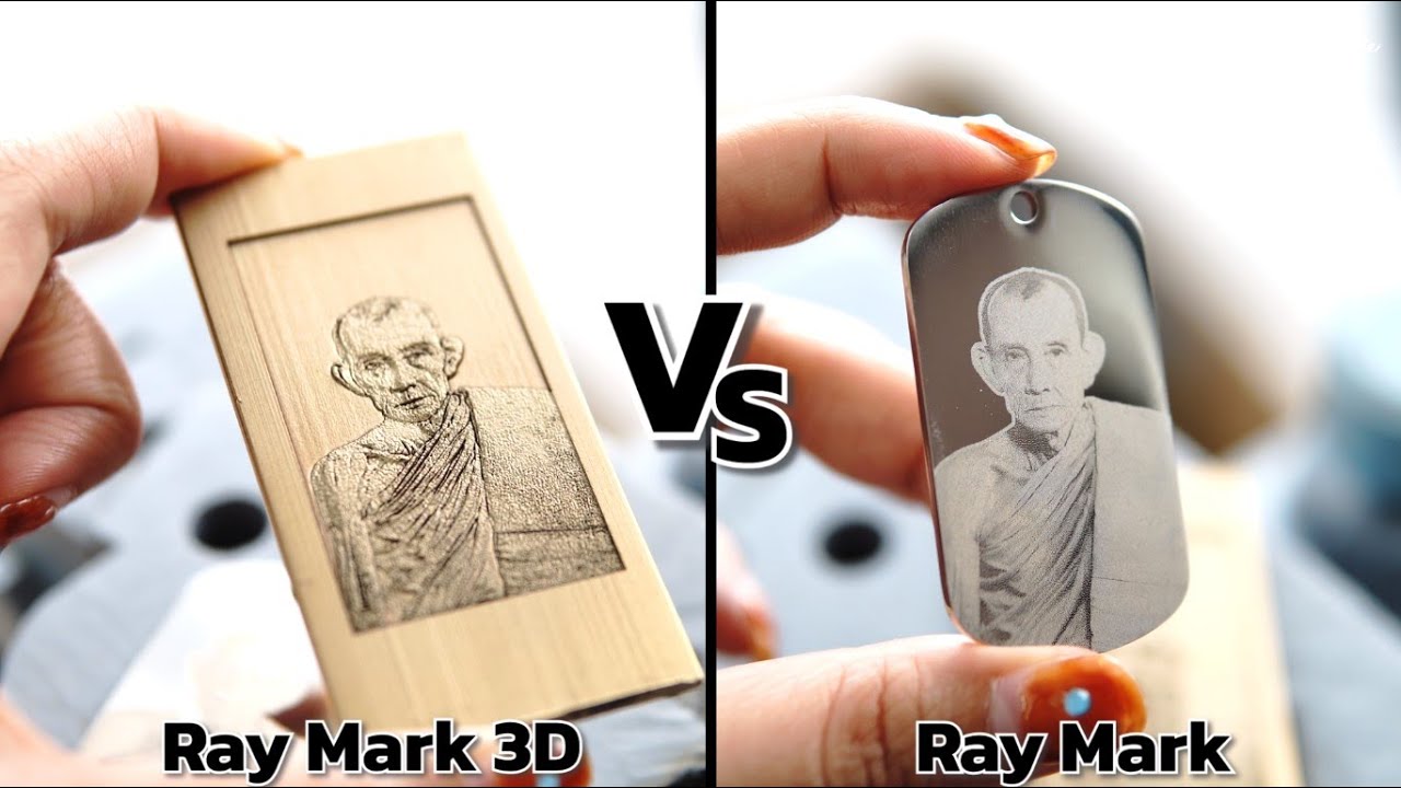 เลเซอร์จากรูปภาพรูปเดียวกันด้วยเครื่องRay Markเลเซอร์บนพื้นผิว และ Ray Mark 3Dที่เลเซอร์3มิติ ...