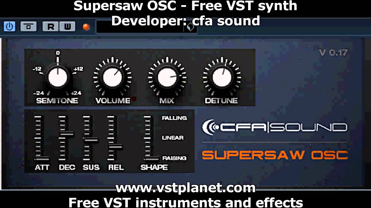 Free VST - Supersaw OSC Synth - vstplanet.com - YouTube