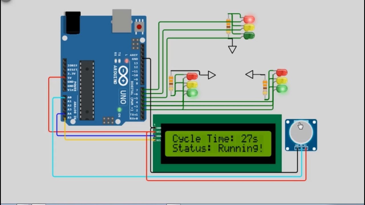 Arduino Traffic Light 3 Way Intersection Part 2 2 Phase Control Monitoring Cycle Time W 6515