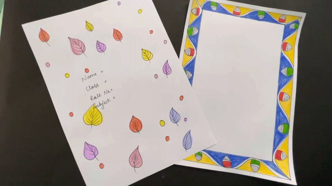 Two beautiful page border design ideas #projectfiledecoration # ...