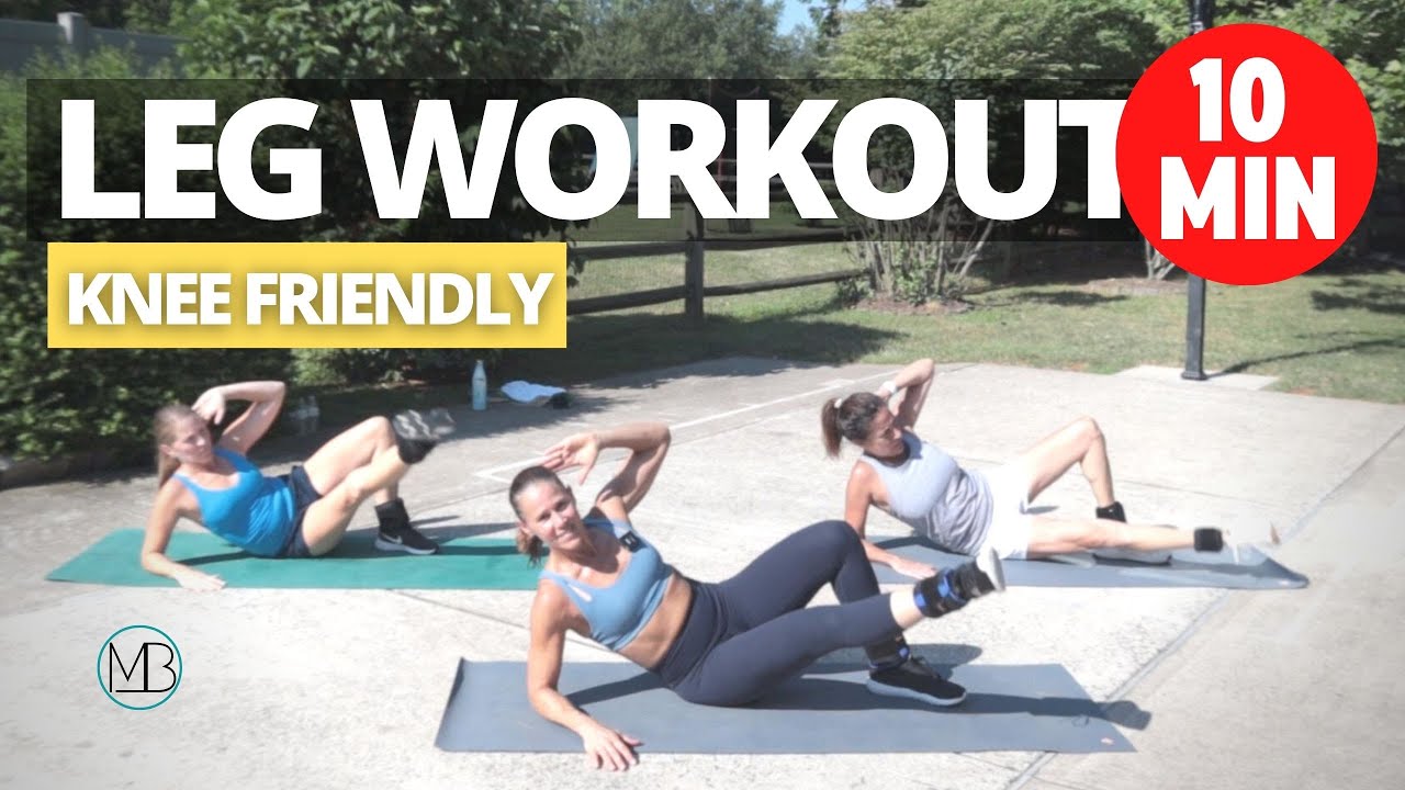 10 MIN Knee Friendly Leg Workout with Ankle Weights | No Lunges No ...