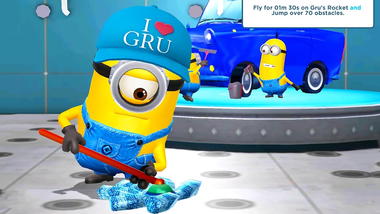 Mel Minion with I love Gru Hat. Double Objective in Minion Rush old ...