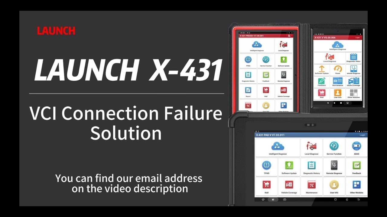 LAUNCH X 431 VCI Connection Failure Solution - YouTube