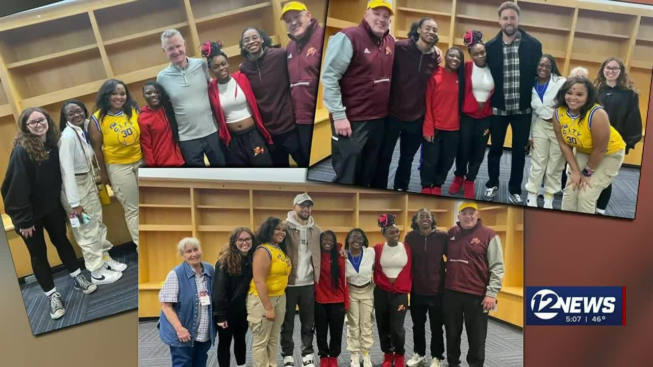 West High School girls' basketball team meets Golden State Warriors ...