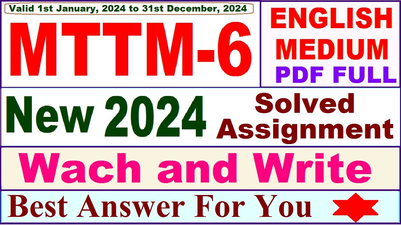 MTTM 6 solved assignment 2024 in English / mttm 6 solved assignment ... MTTM 6 solved assignment 2024 in English / mttm 6 solved assignment ...