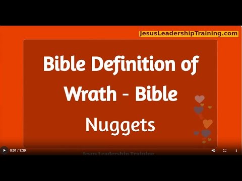 Bible Definition of Wrath - YouTube