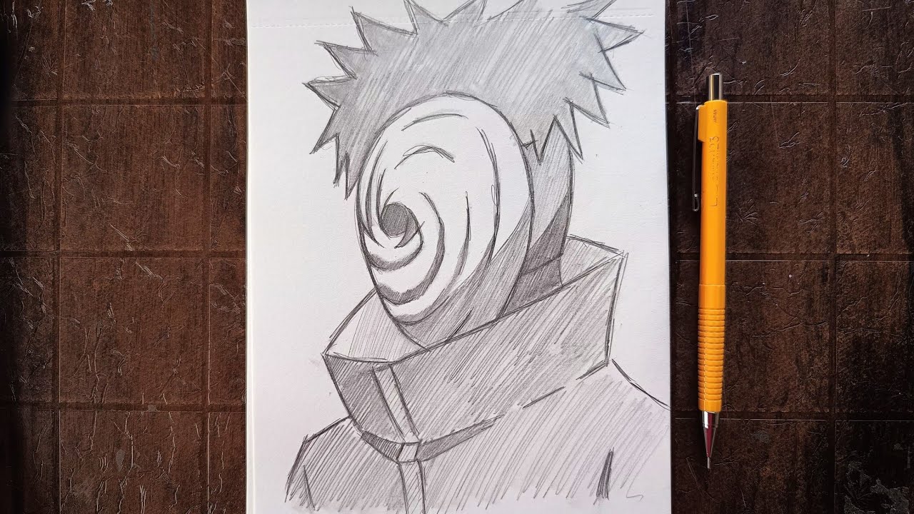 How To Draw Obito Easy// Obito Drawing Easy Step By Step Tutorial For ...