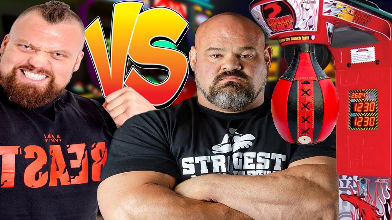 Eddie Hall and Brian Shaw Try The Punch Machine - YouTube