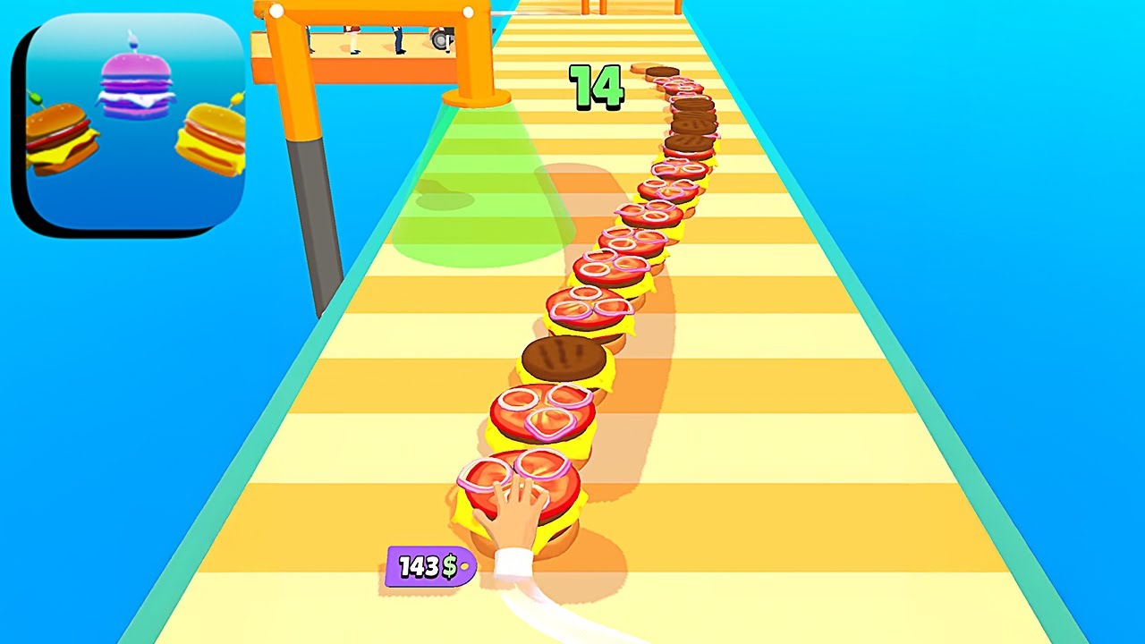 Burger Rush - All Levels Gameplay Android,ios (Part 4) - YouTube