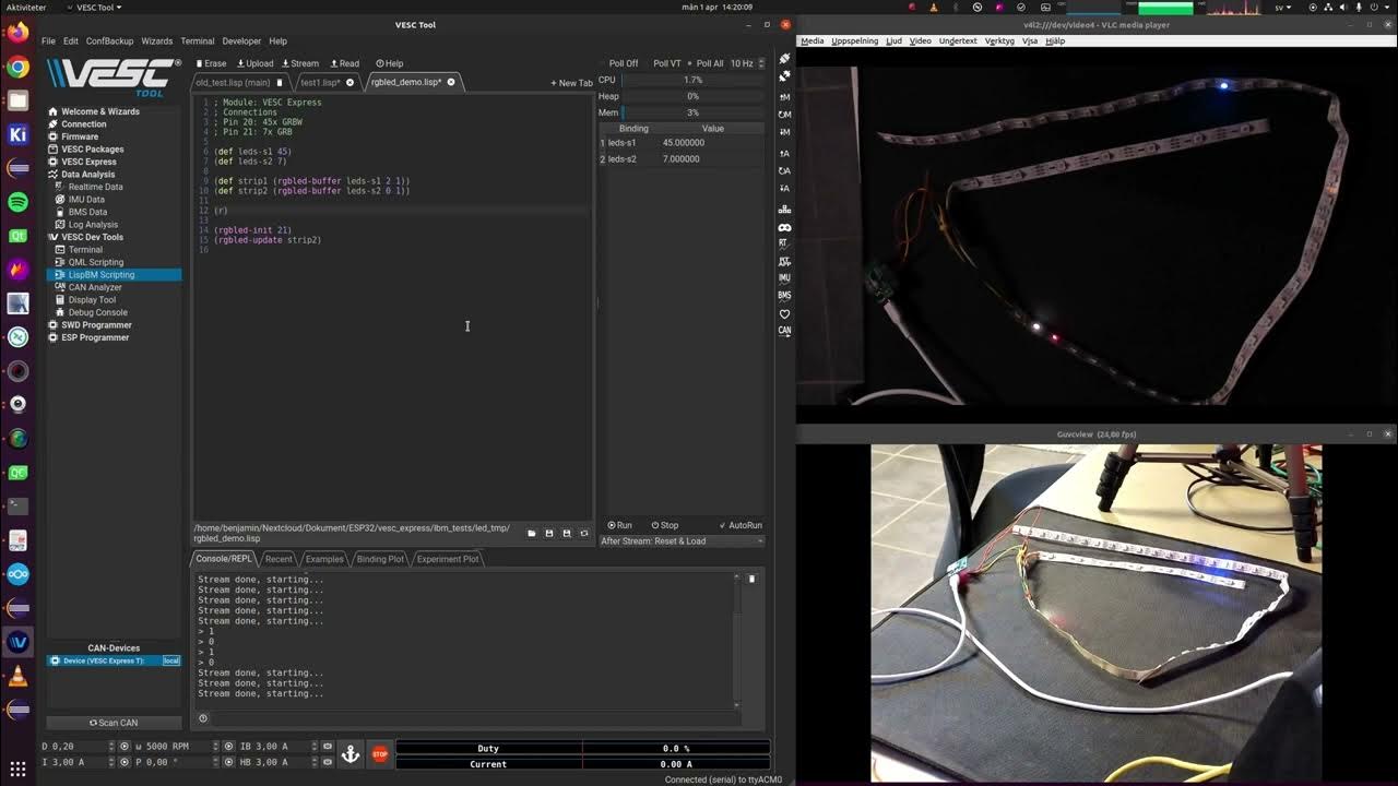 VESC Express RGBLED Demo - YouTube