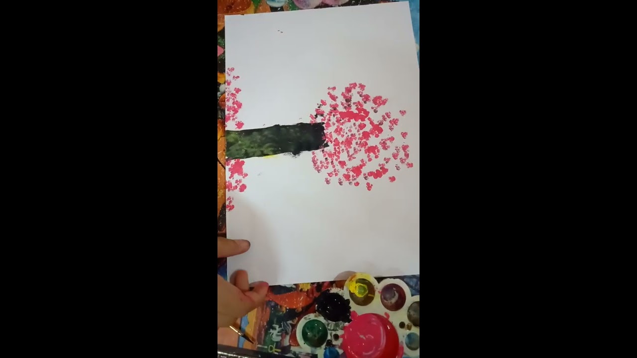 Tree painting with earbuds - YouTube