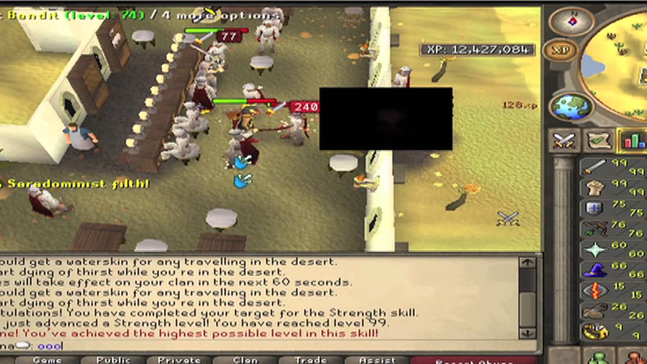 Runescape: Mike gets 99 Attack and Strength - YouTube