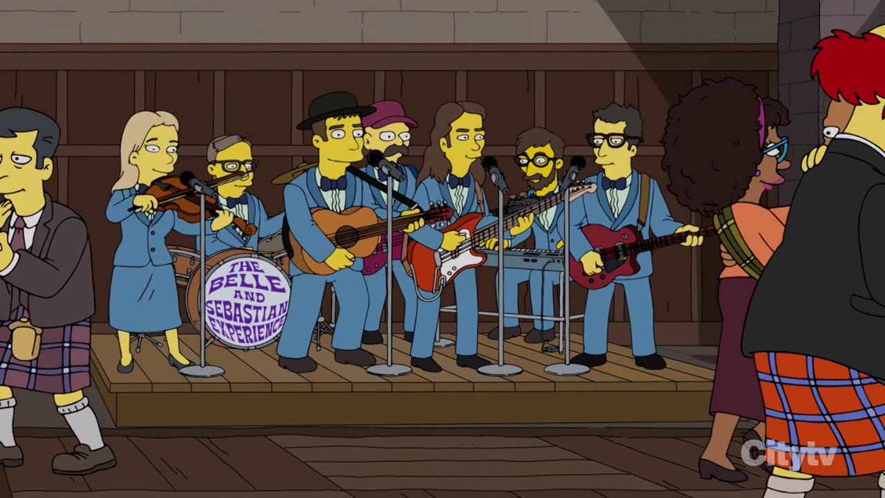A Belle and Sebastian song and cameo featured in The Simpsons - YouTube